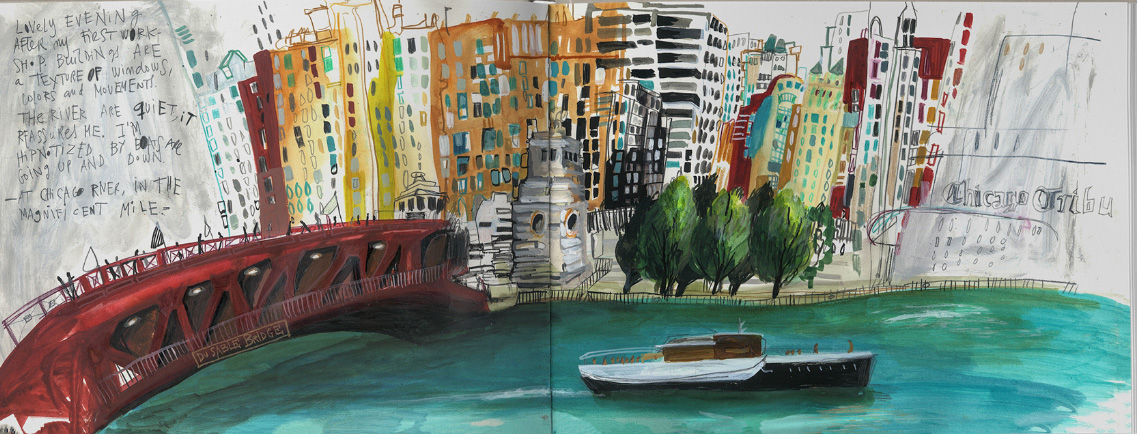 Chicago Sketchbook of Maru Godas - The Reportage of Bill Russell